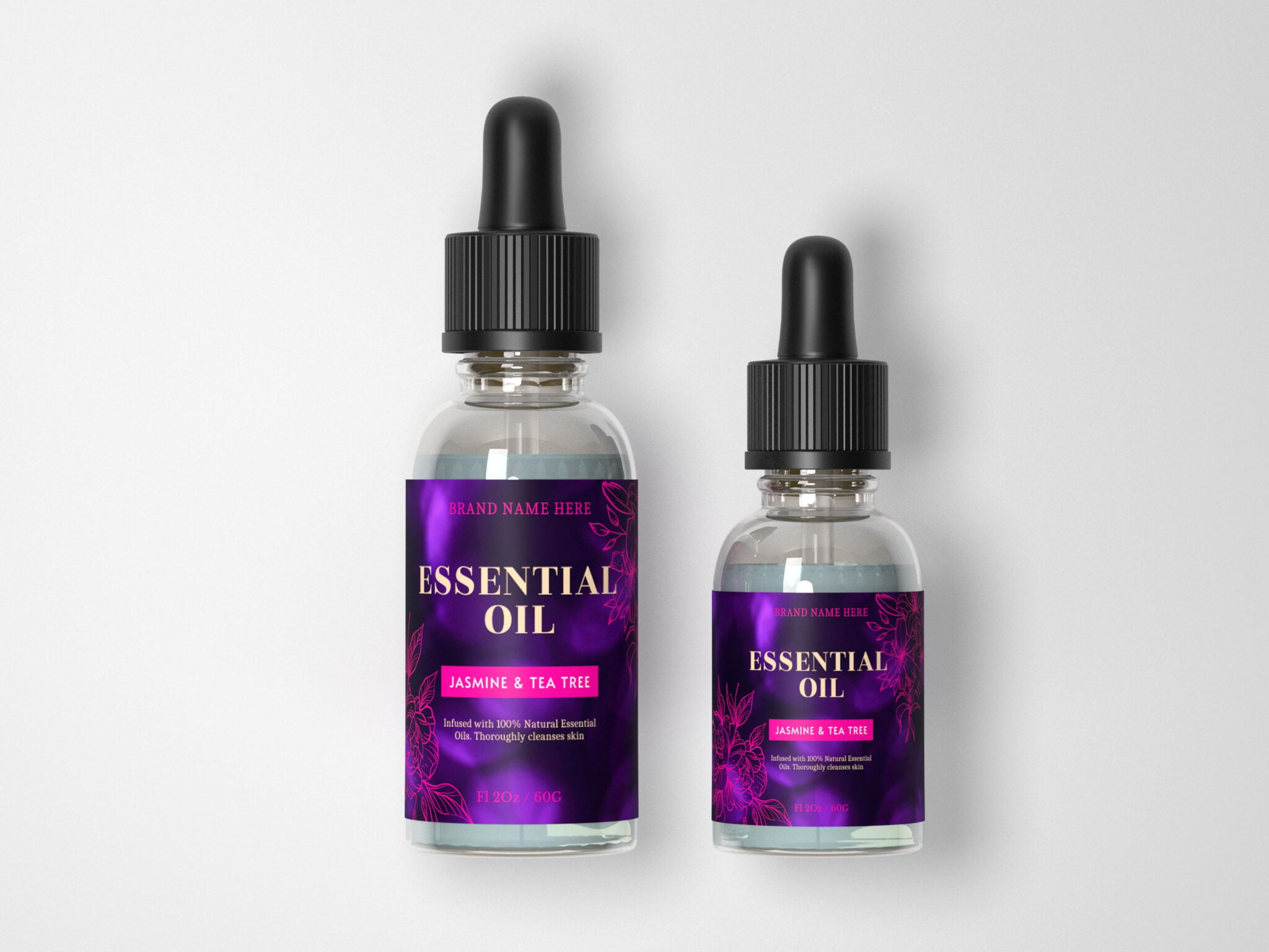 Amazing Radiant Purple Product Label Template - DIY Editable Cosmetic ...